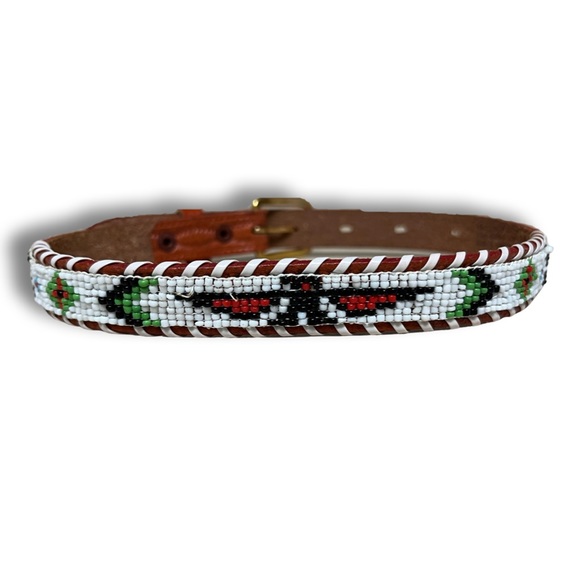 Vintage | Accessories | Native American Style Tooled Leather Belt With ...